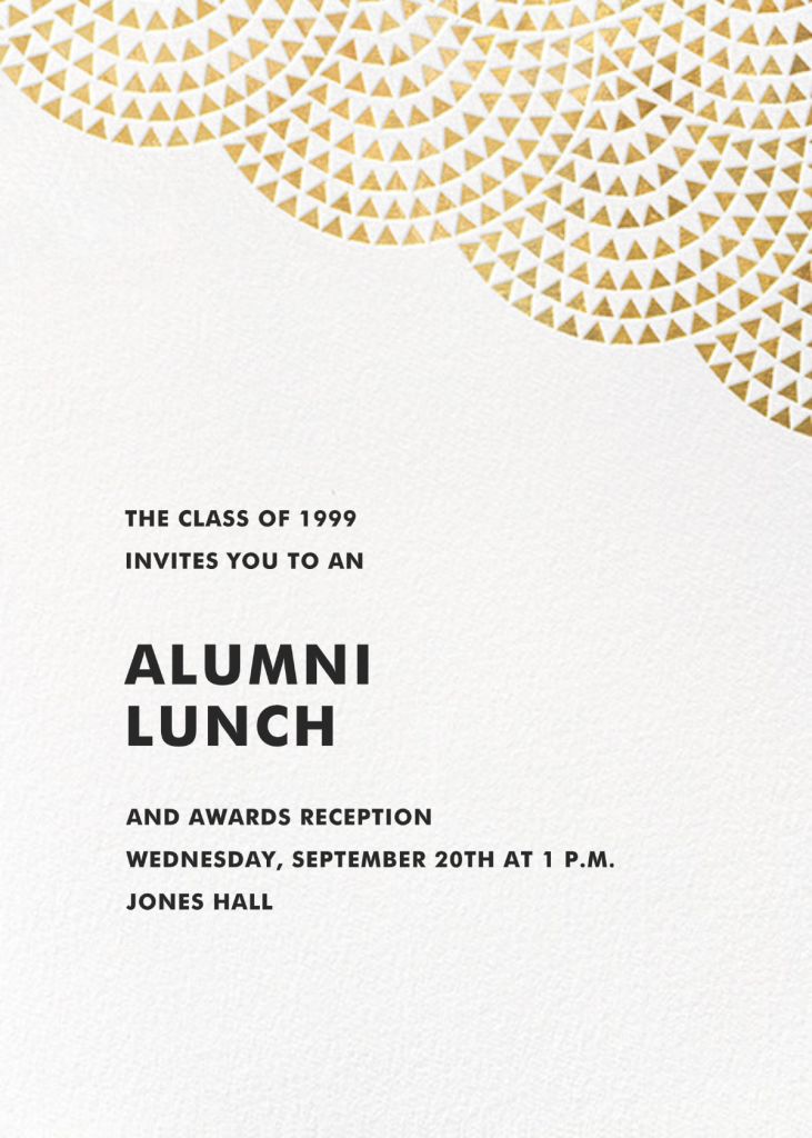 Savoy (Square) - Alumni Event Invitation | Send online instantly | RSVP ...