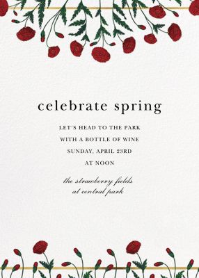 Spring Party Invitations | Send online instantly | RSVP tracking