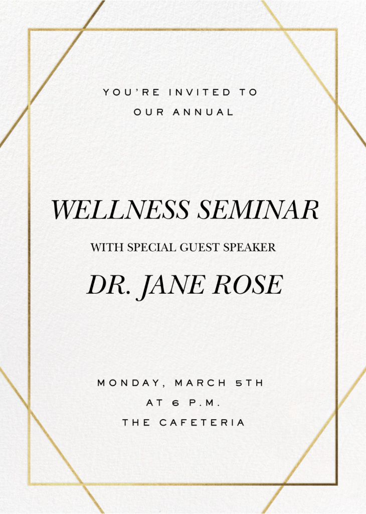 Balance - Seminar Invitation | Send online instantly | RSVP tracking