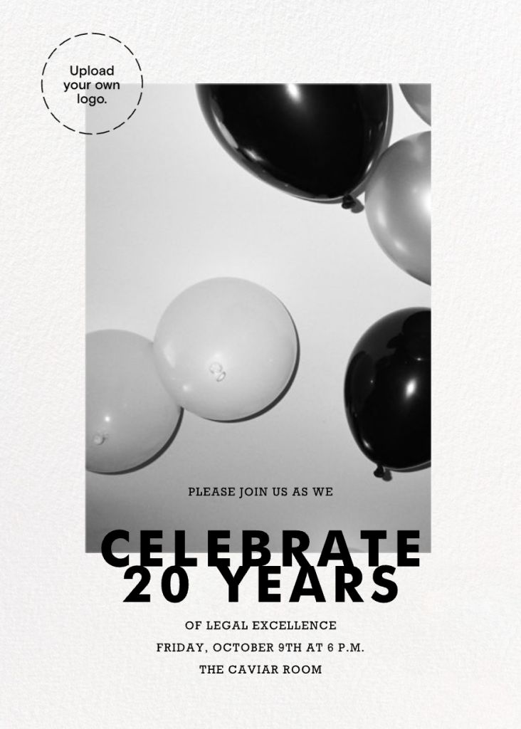 Wide Modern Border (Photo) - Business Event Invitation | Send online ...