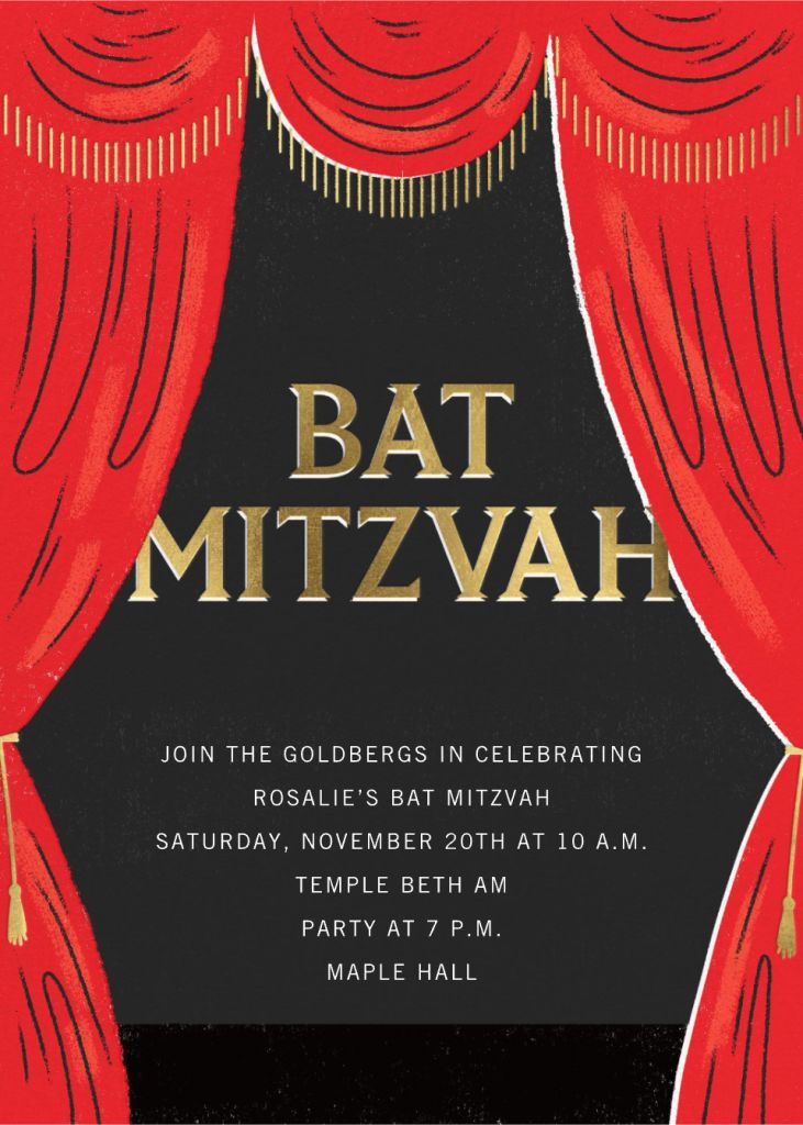 Putting on the Mitz - Bar & Bat Mitzvah Invitation | Send online ...