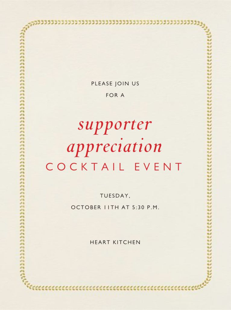 Leaf Inner Bevel Border Invitation