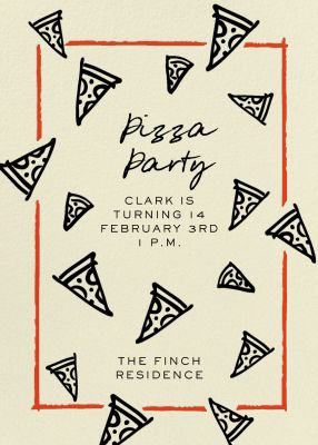 Pizza Party Invitations | Send online instantly | RSVP tracking