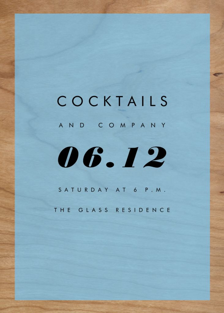 Wood Grain Color Block - Party Invitation | Send online instantly ...