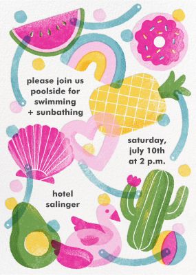 Pool Party Invitations | Send online instantly | RSVP tracking