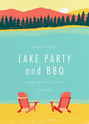 Lake Party Invitations | Send online instantly | RSVP tracking