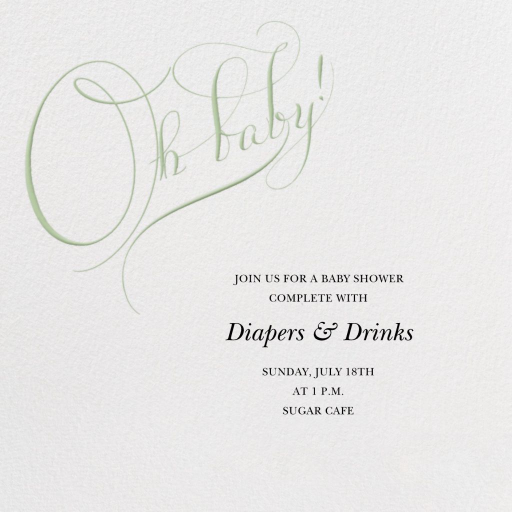 Baby Script - Baby Shower Invitation | Send online instantly | RSVP ...