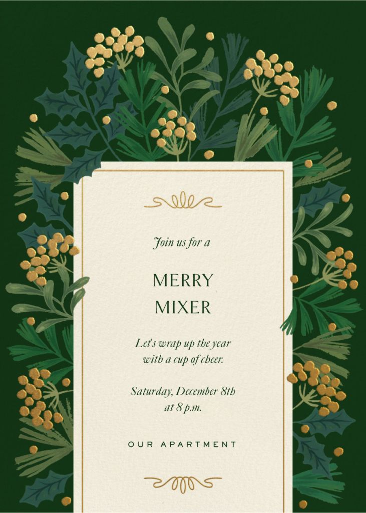 Juniper Foliage Invitation