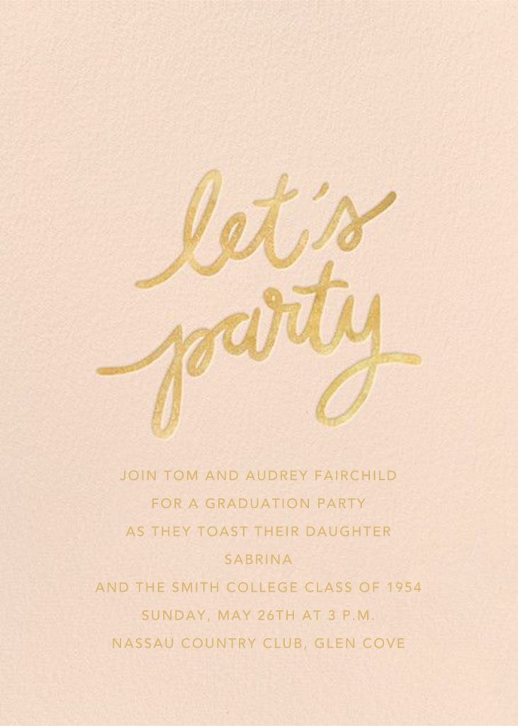 Party Script (Tall) Invitation