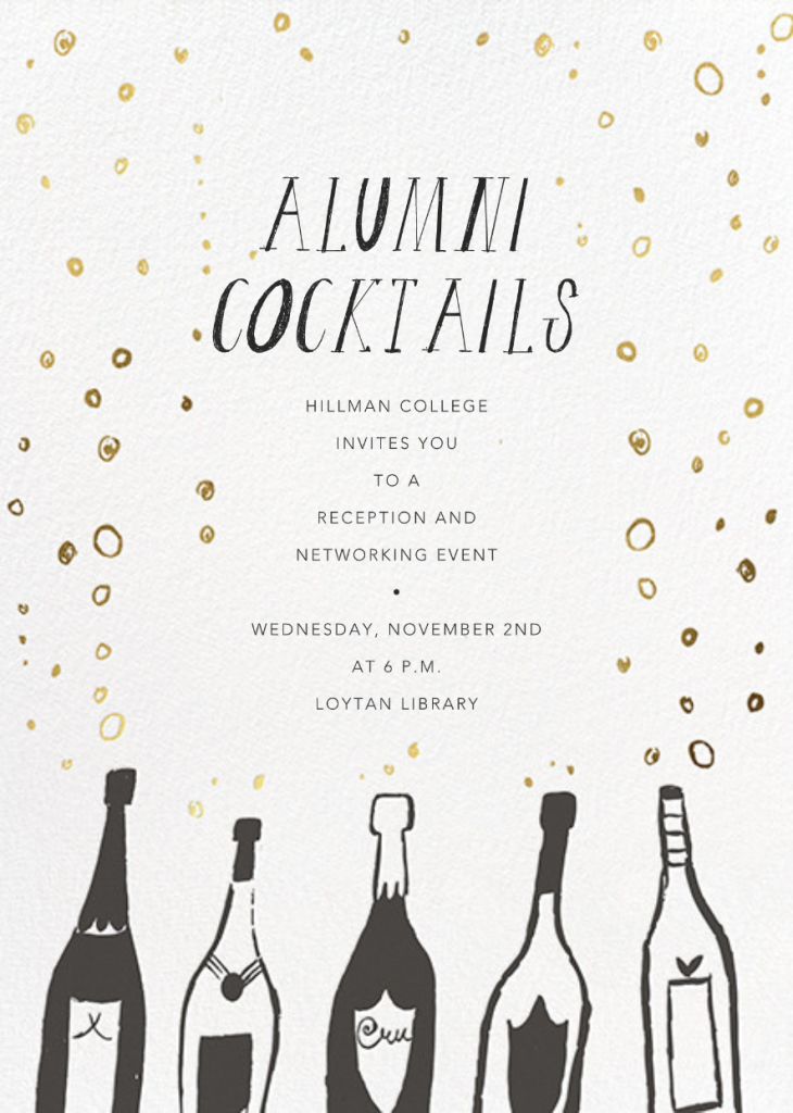Uncorked - Alumni Event Invitation | Send online instantly | RSVP tracking