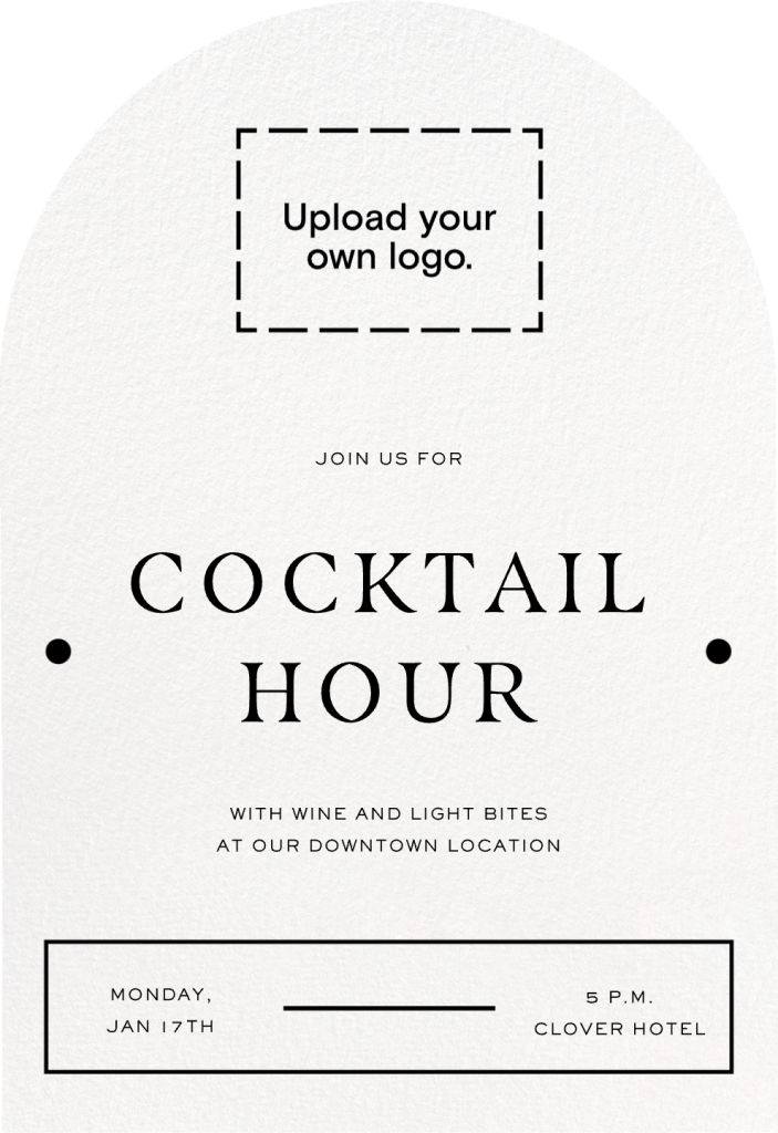 Arch Cutout (Customizable Template) - Happy Hour Invitation | Send ...
