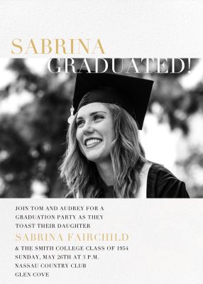 Graduation Party Invitations | Send online instantly | RSVP tracking