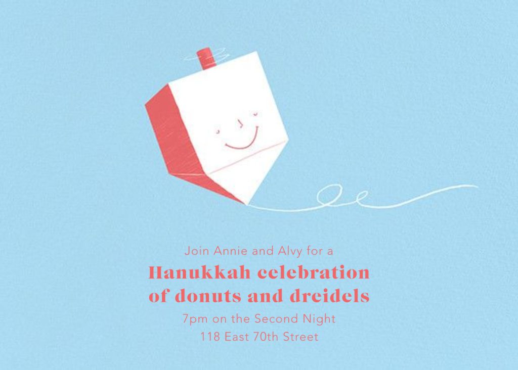 Dizzy Dreidel - Hanukkah Card | Send online instantly | RSVP tracking