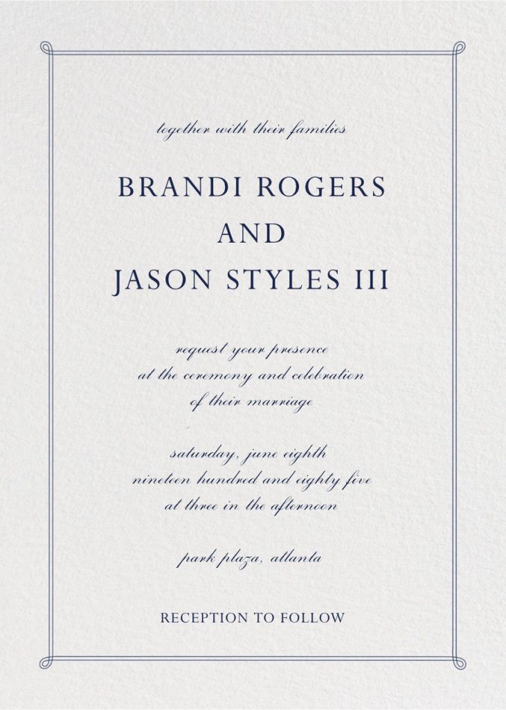 Double Loop Frame I Invitation