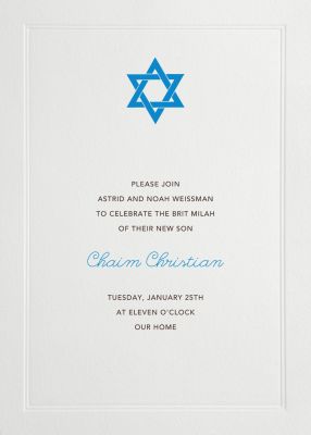Customize Bris and Baby Naming Ceremony Invitations