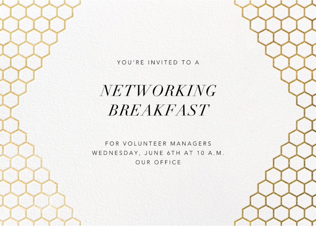 Honeycomb Party - Networking Event Invitation | Send online instantly ...