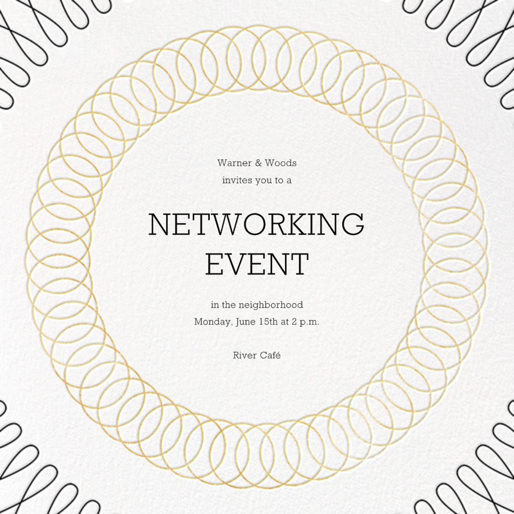 Spirals - Networking Event Invitation | Send online instantly | RSVP ...