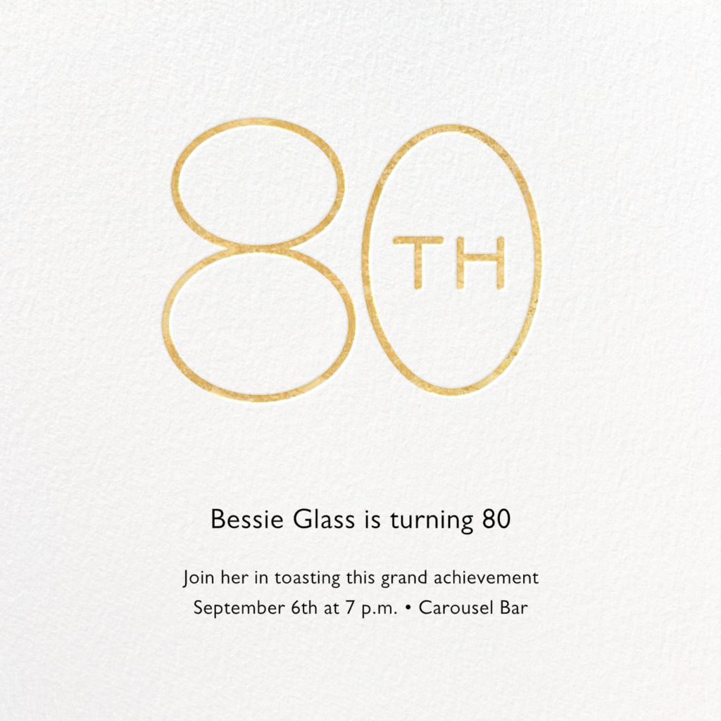 Decade - Birthday Invitation | Send online instantly | RSVP tracking