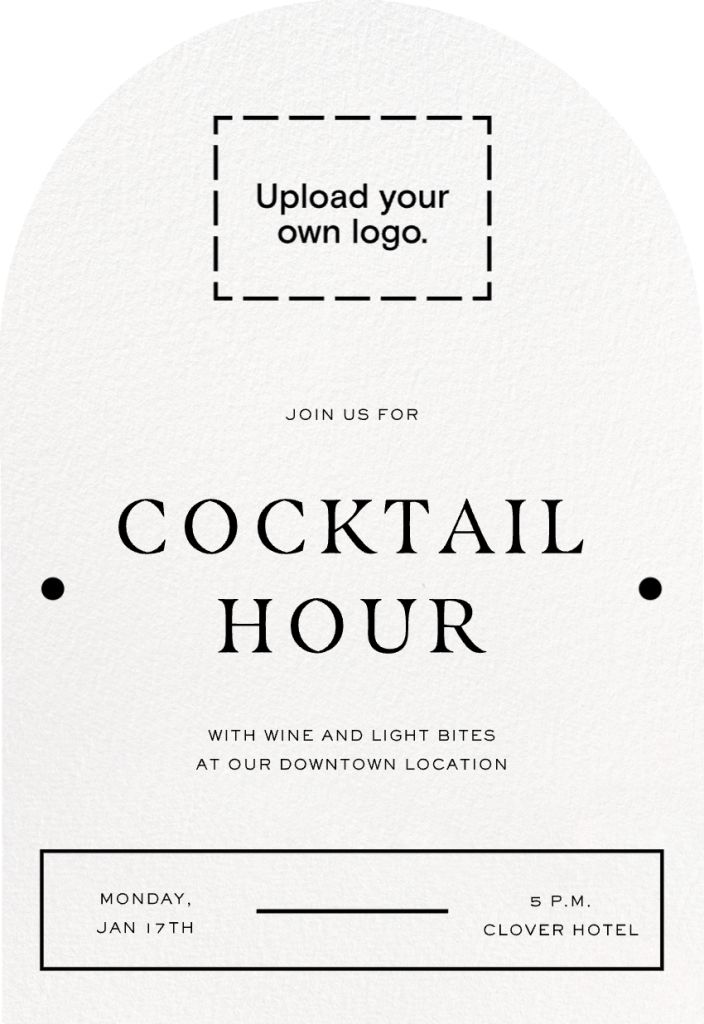Arch Cutout (Customizable Template) - Cocktail Party Invitation | Send ...