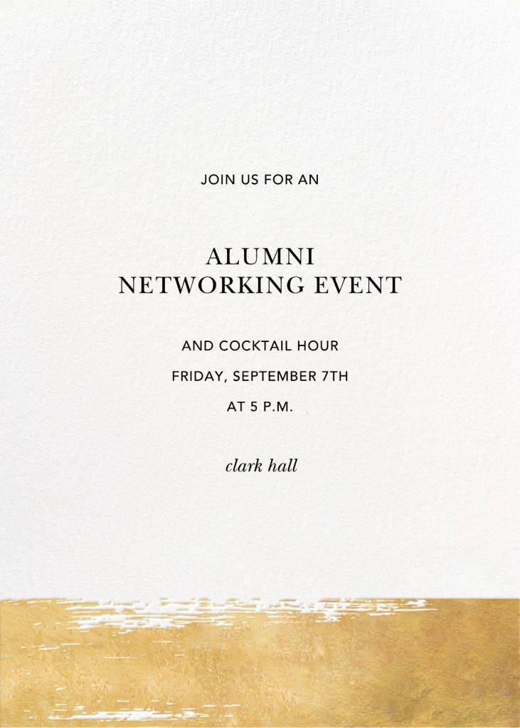 Simple Brushstroke - Alumni Event Invitation | Send online instantly ...
