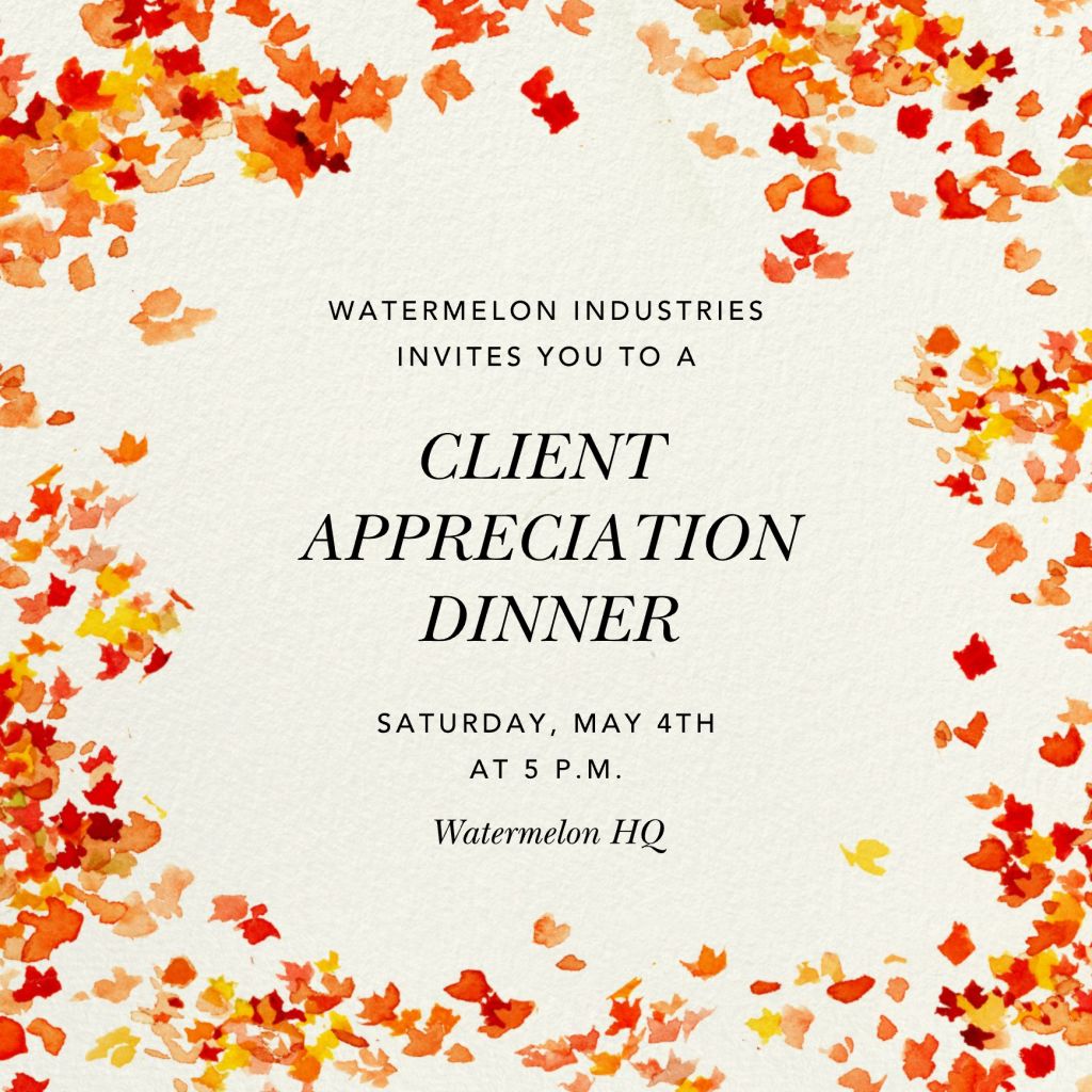 Fall Breeze - Appreciation Event Invitation | Send online instantly ...