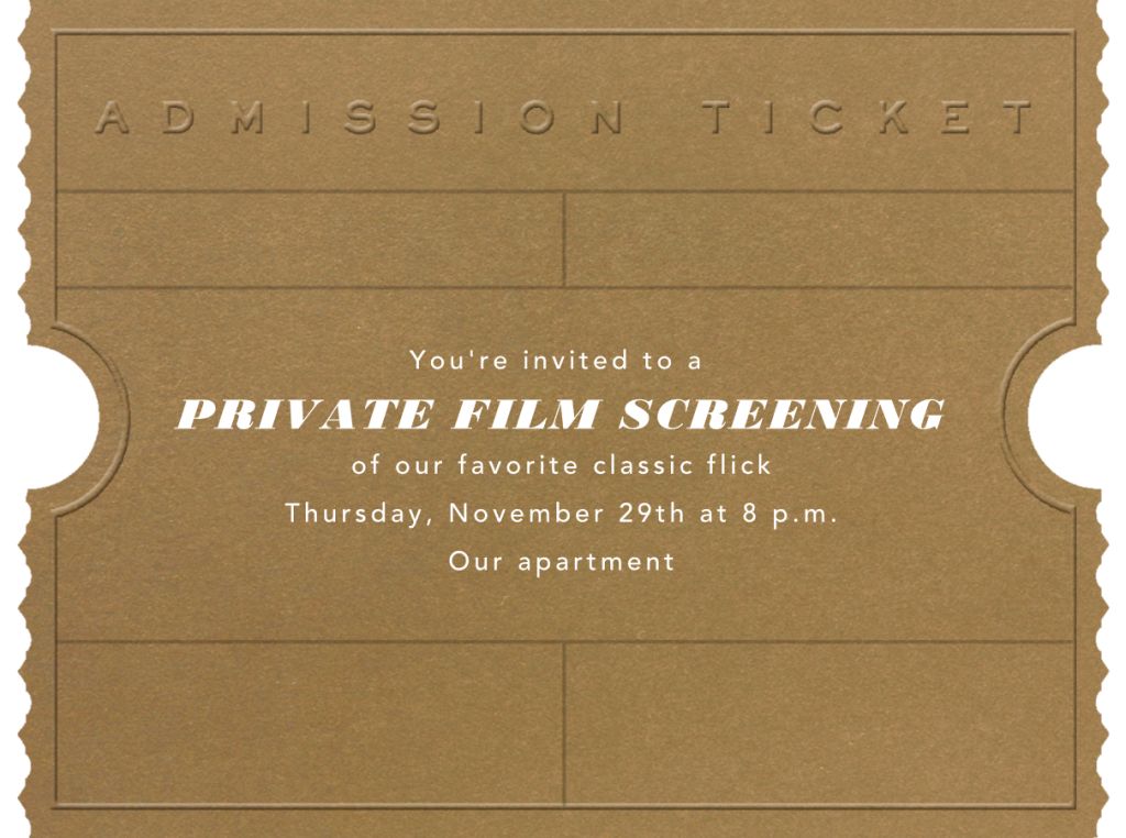 Golden Ticket Invitation