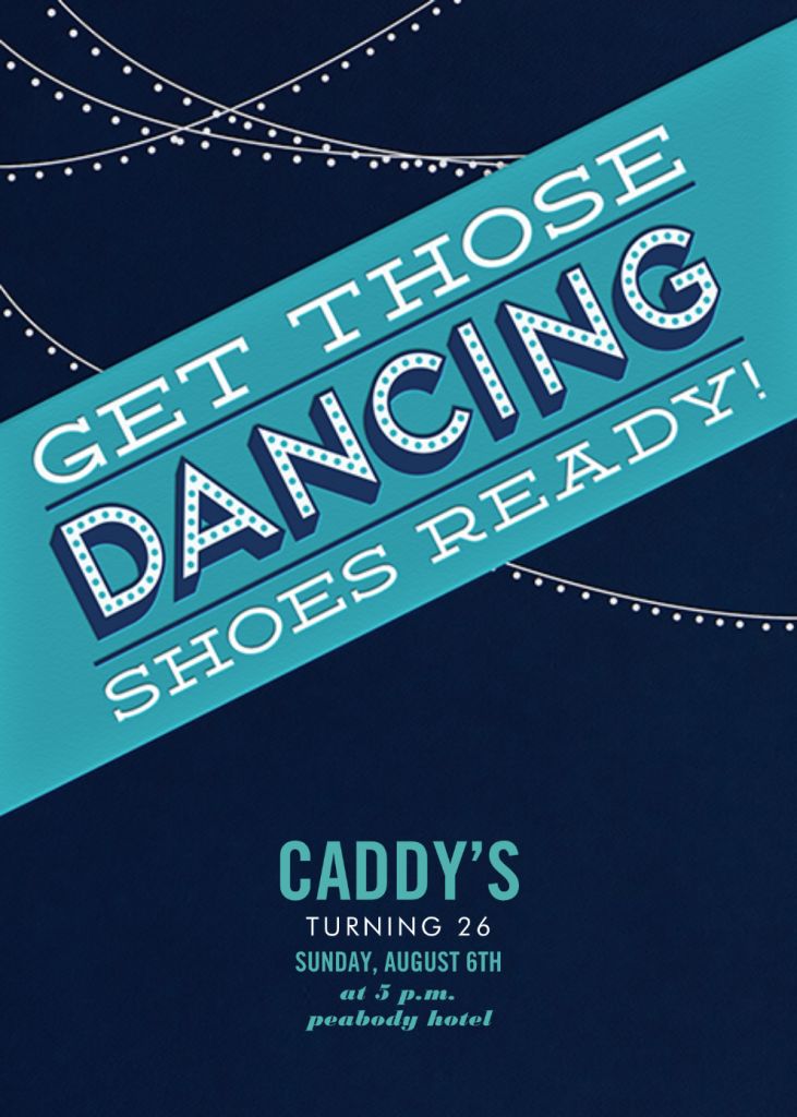 Those Dancing Shoes - Birthday Invitation | Send online instantly | RSVP tracking
