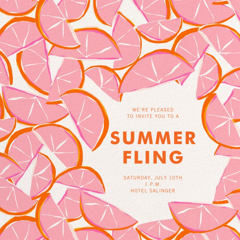 Fresh Grapefruit Invitation