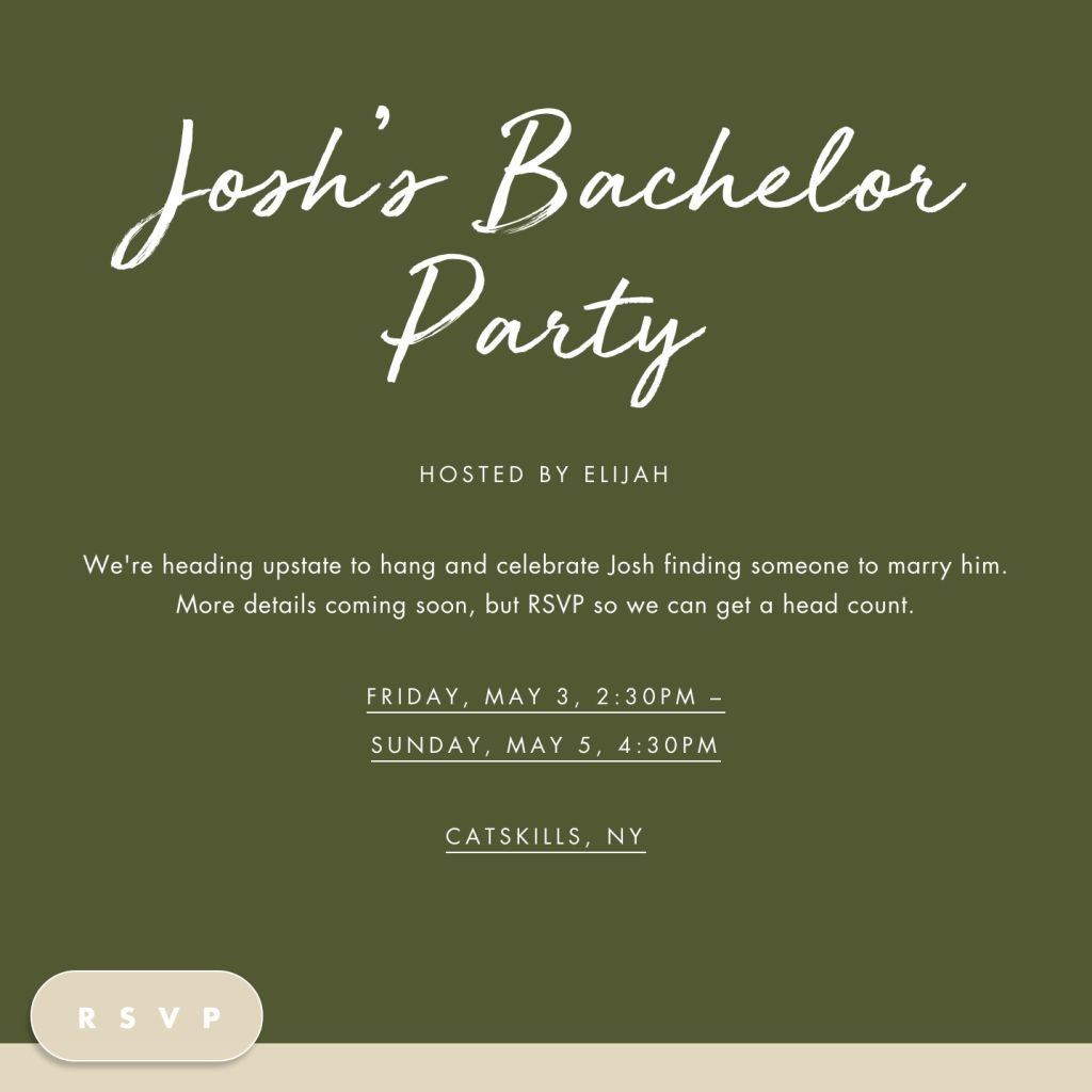 Bachelor party invitations - online at Paperless Post
